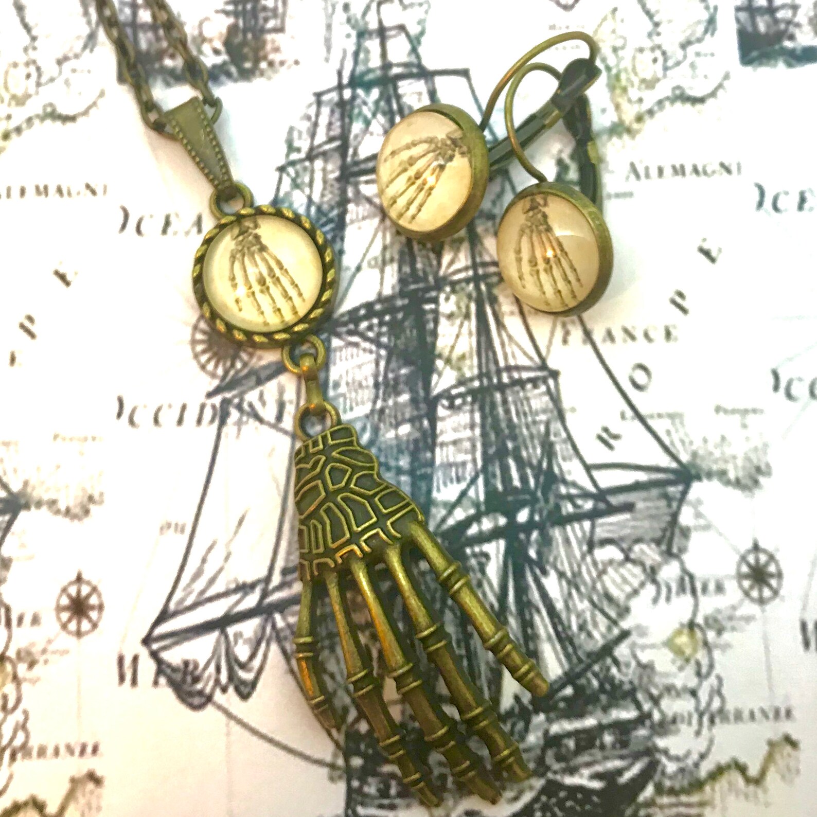 Skeleton Hand Pirate Pendantsskeleton Hand Pendantpirate - Etsy