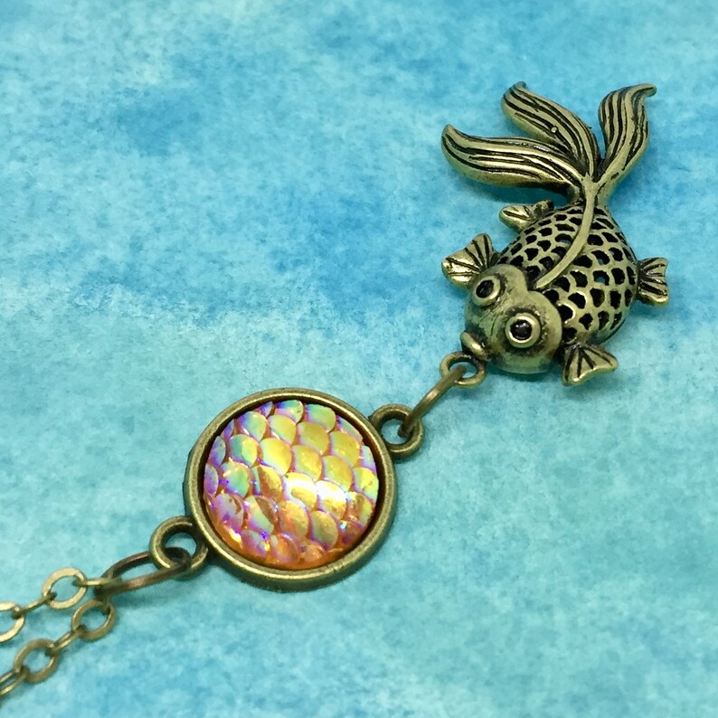 Koi Fish Necklace Pendantkoi Pendant With Orange Scaleskoi - Etsy
