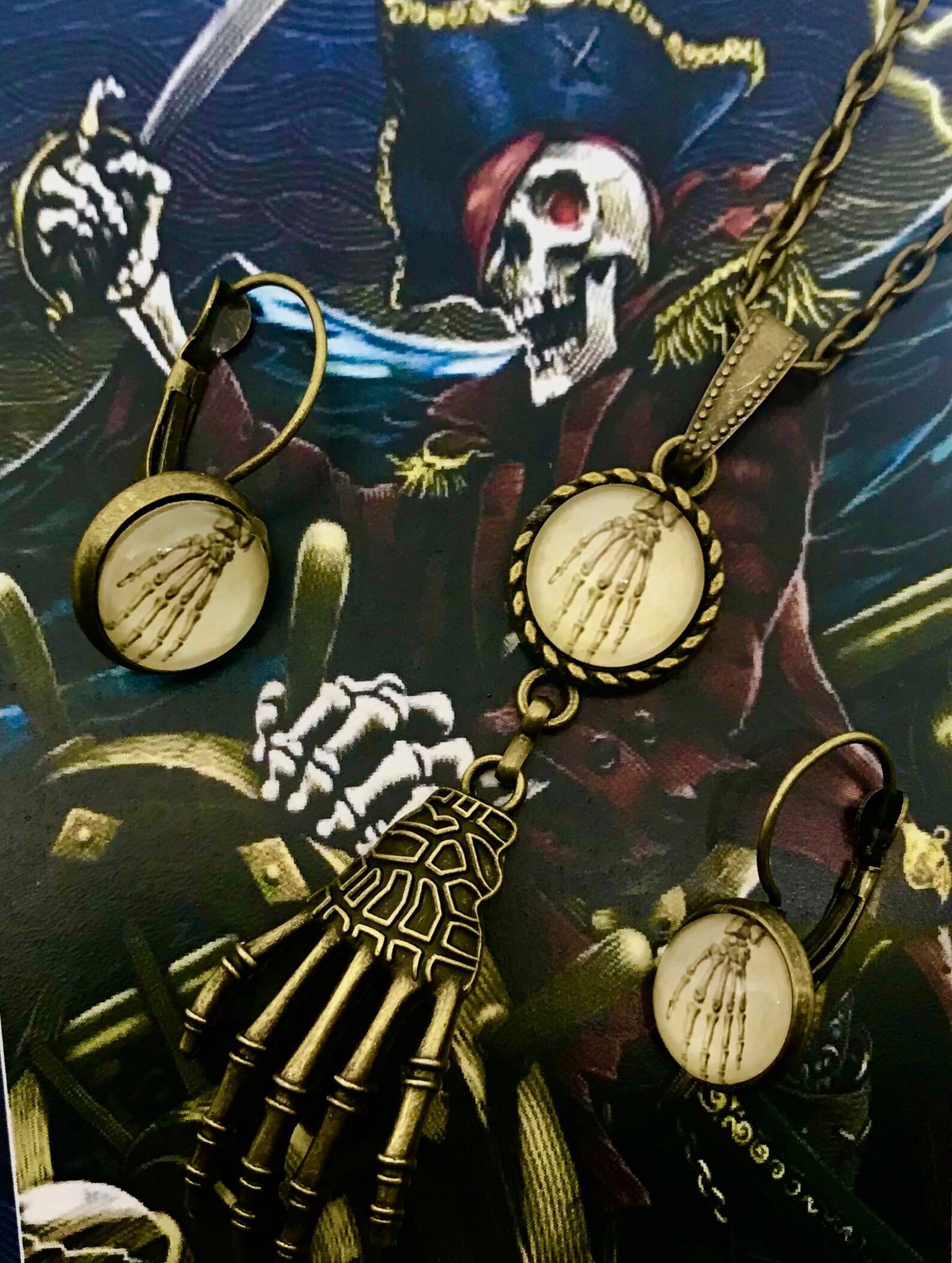 Skeleton Hand Pirate Pendantsskeleton Hand Pendantpirate - Etsy