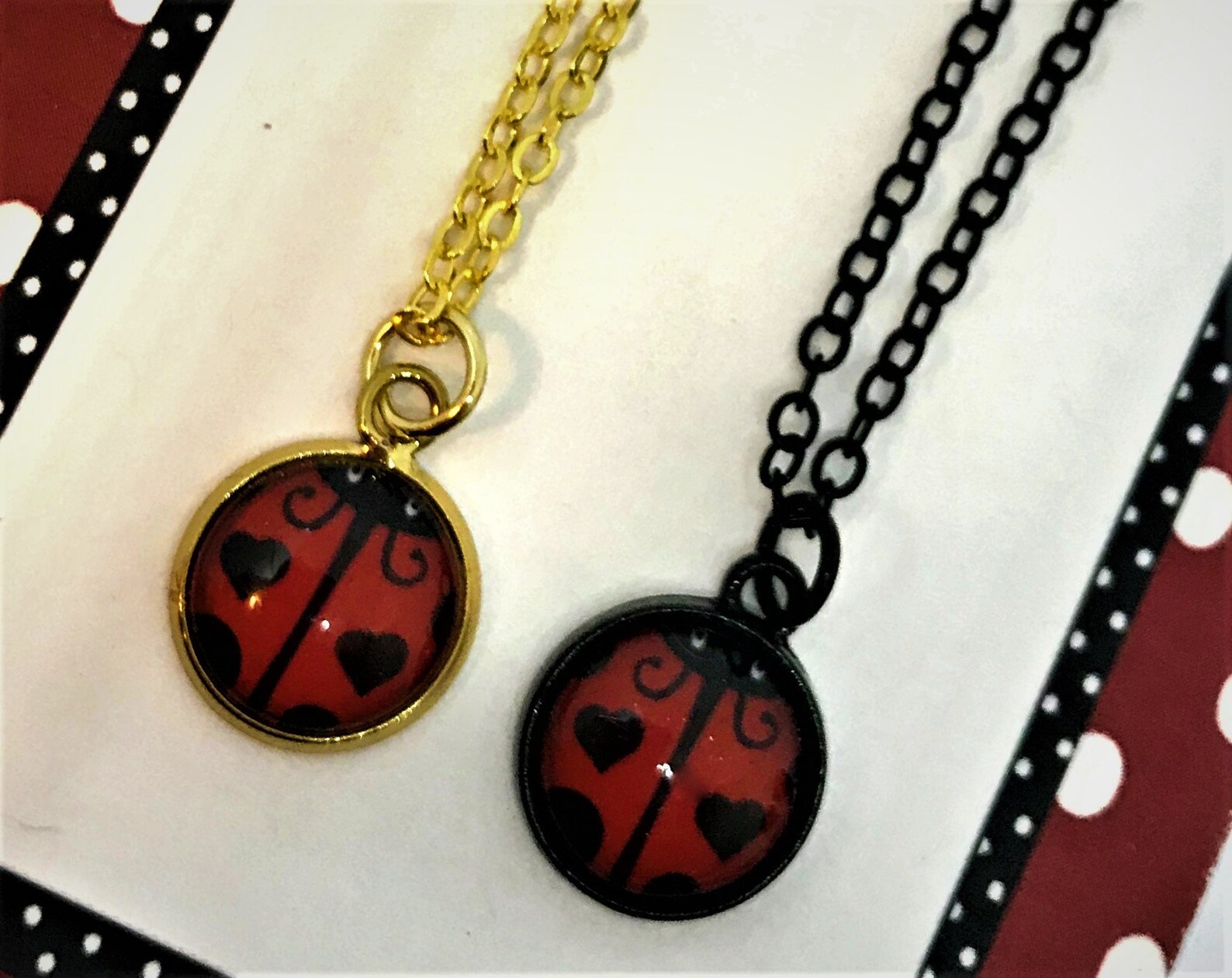 Ladybug Necklace,ladybug Earrings,ladybug Jewelry,red Ladybug,gifts for ...