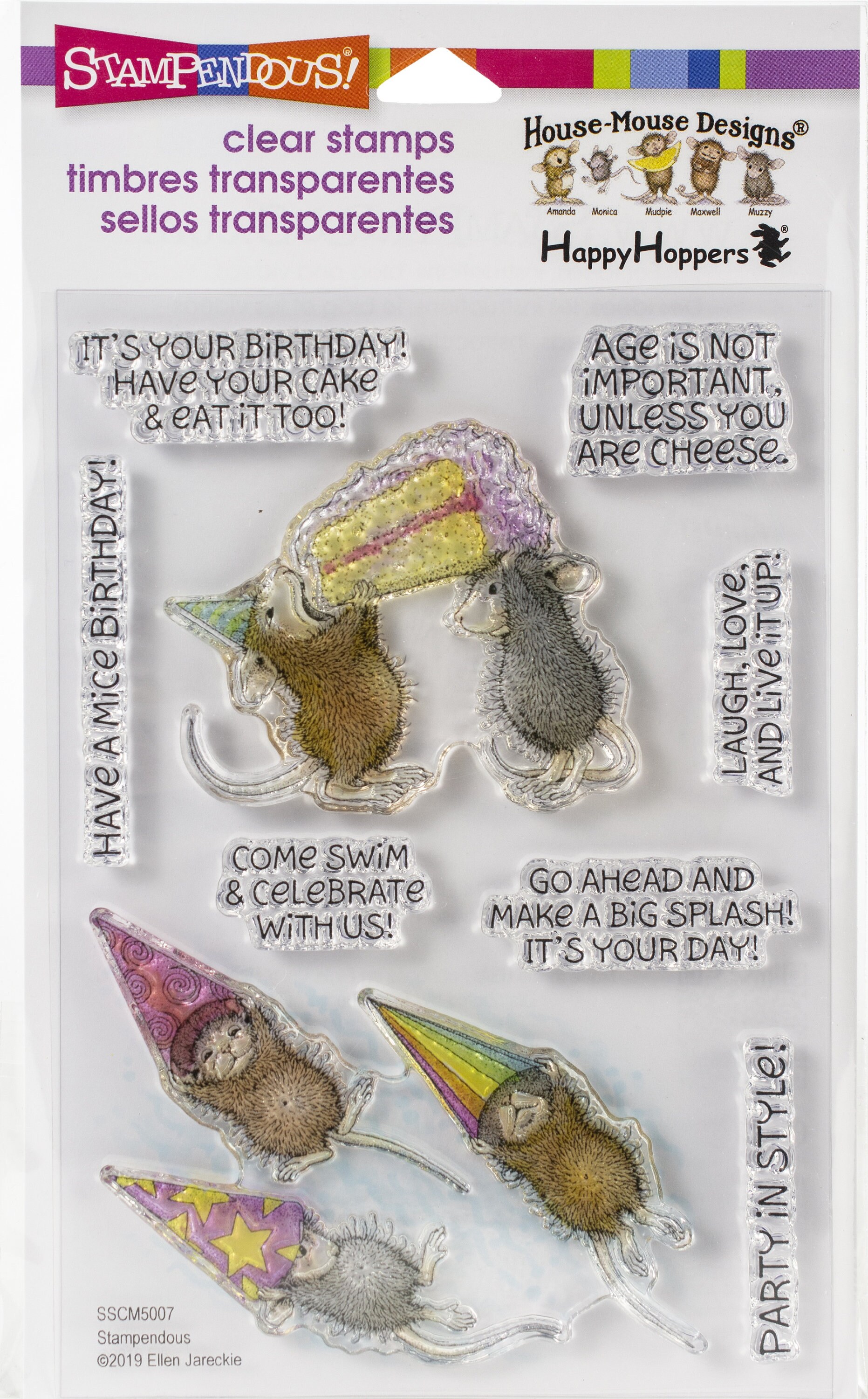 House Mouse Birthday Splash Perfectly Clear Stamp Set - Etsy