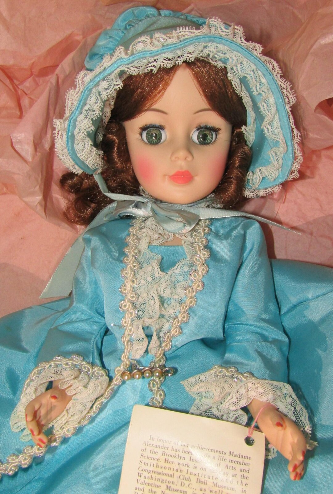 Madame Alexander 21" Portrait Doll "cornelia" Turquoise Dress - Etsy