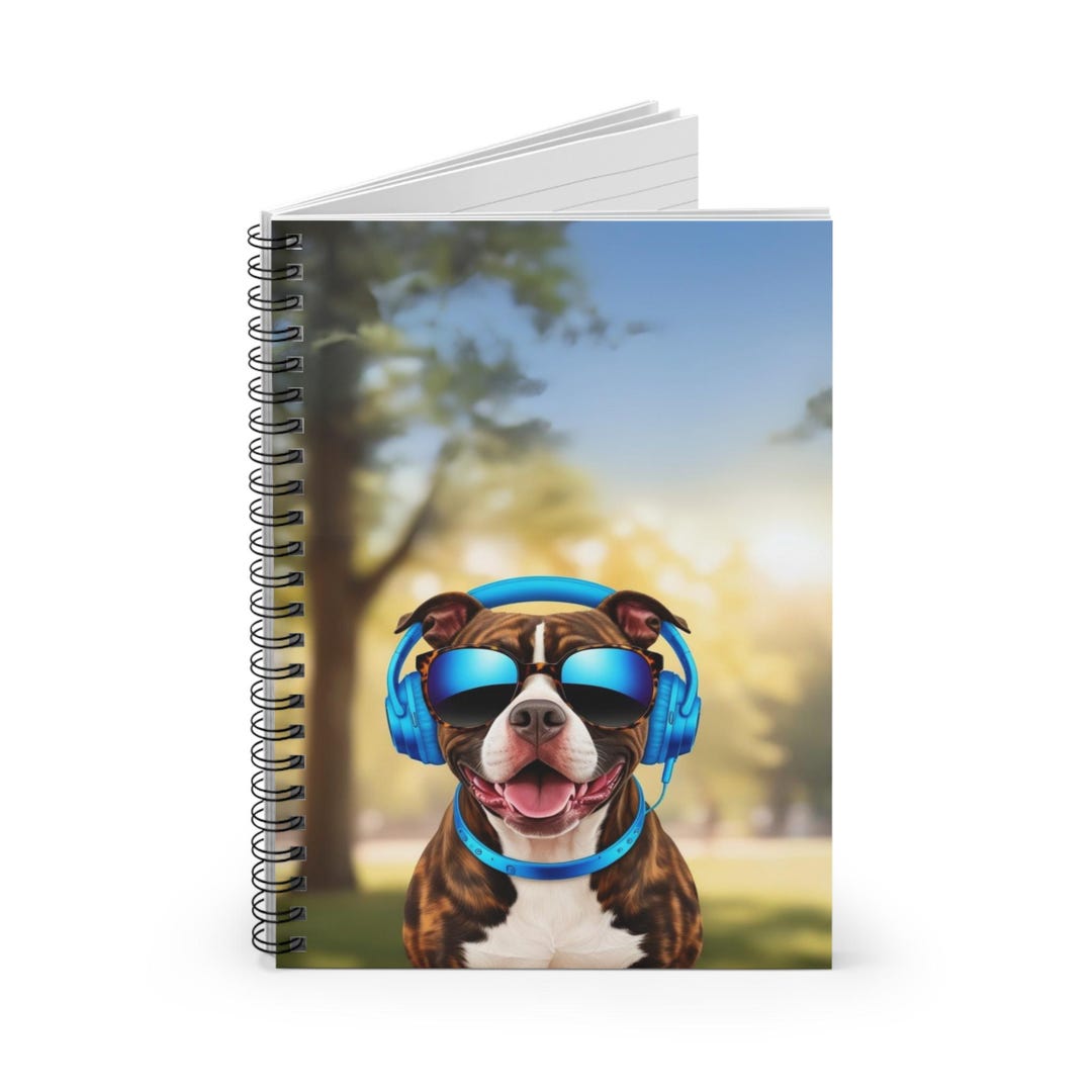 Cool Funny Pit Bull Pitbull Dog Spiral Notebook - Ruled Line, Perfect ...