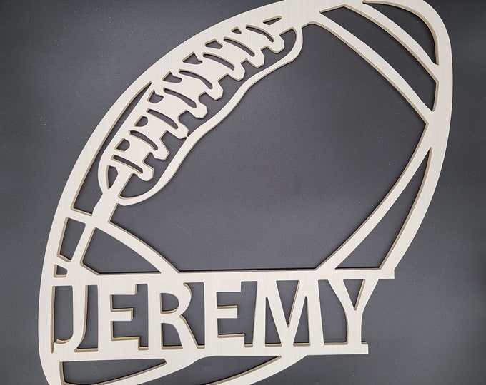 Wooden Football Name Sign - Etsy