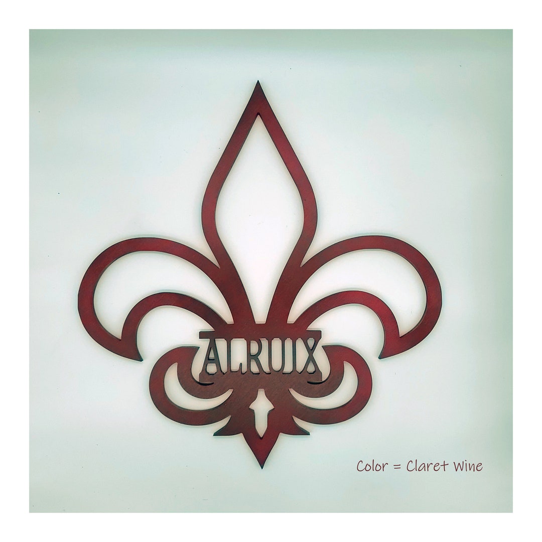 Wooden Fleur De Lis Name Sign - Etsy