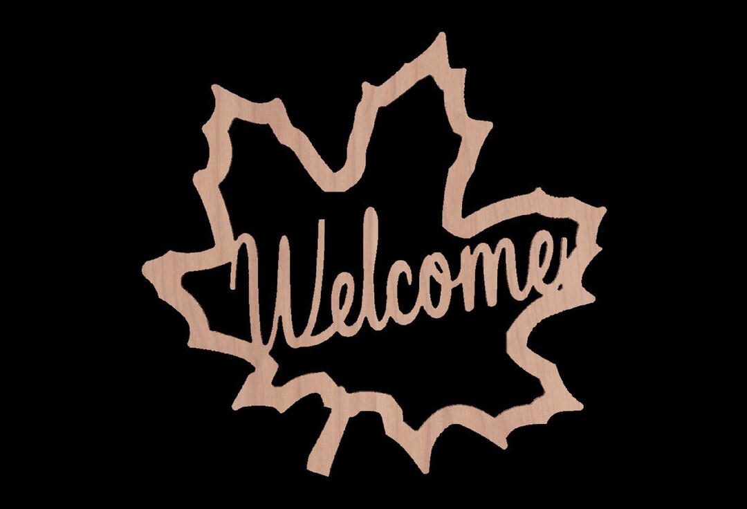 Maple Leaf Welcome/name Sign - Etsy