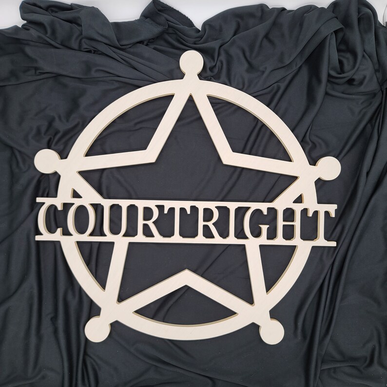 Five-pointed Sheriff's Star Badge Name Sign - Etsy