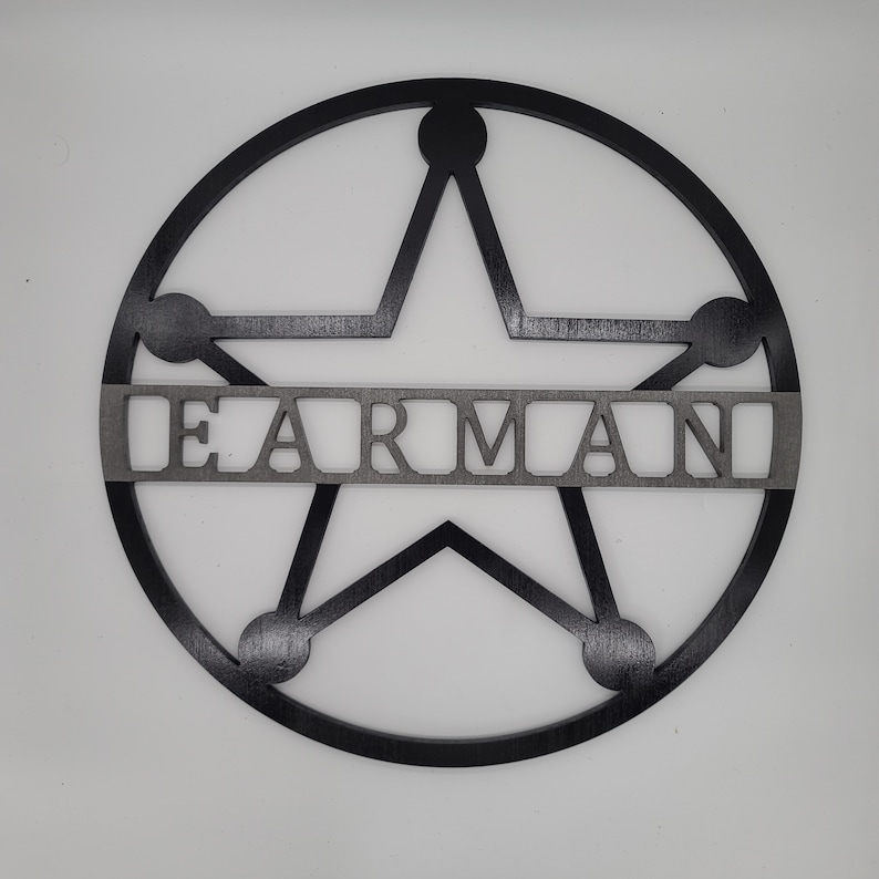 Five-pointed Sheriff's Star Badge Name Sign - Etsy