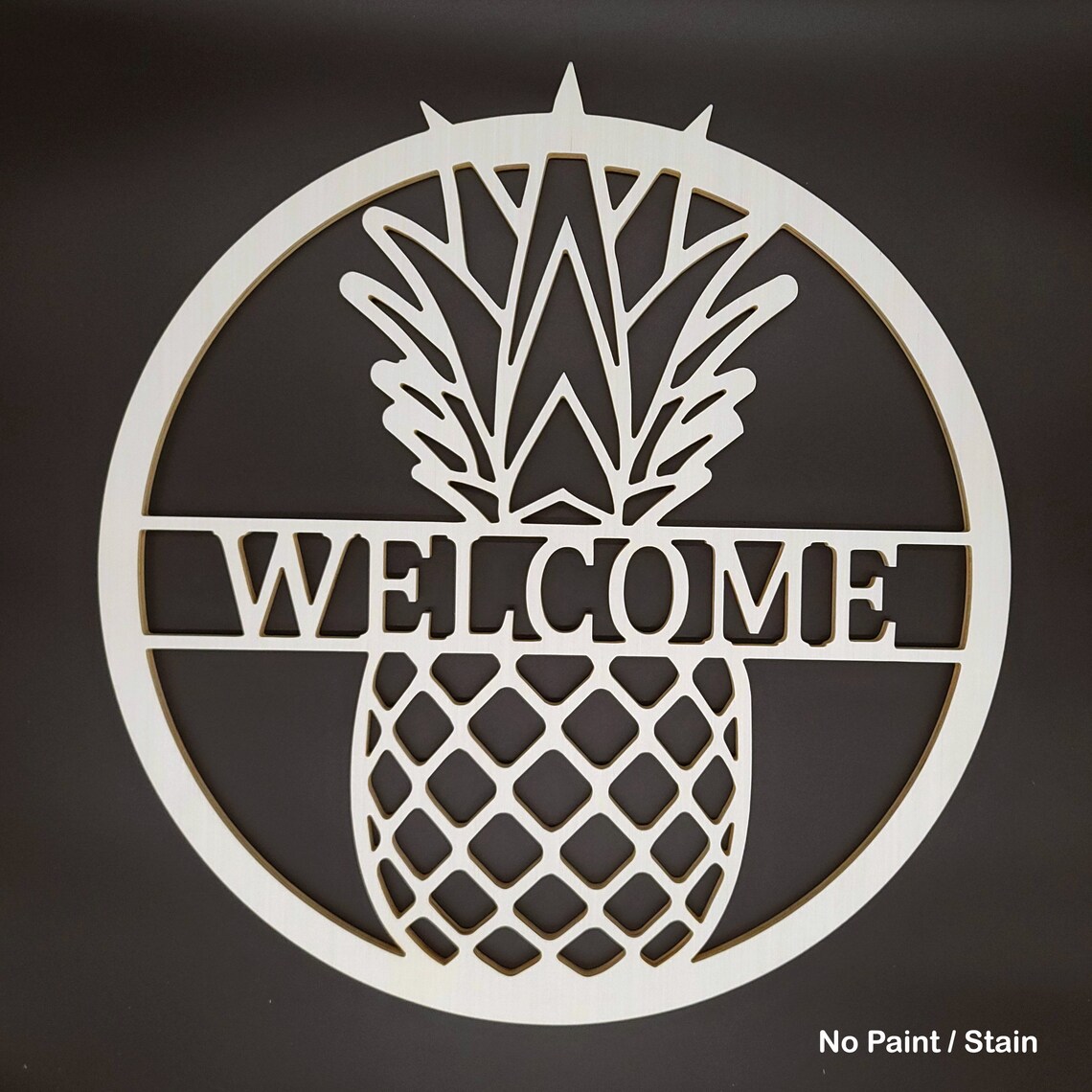 Wooden Pineapple Welcome or Name Sign | Etsy