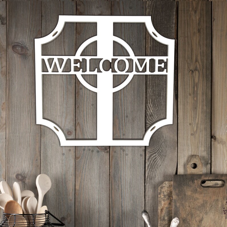 Cross Welcome Sign | Etsy
