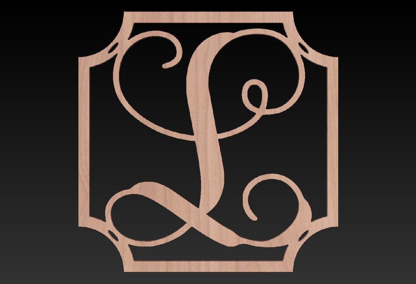 Single Letter Square Monogram - Etsy