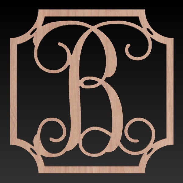 Single Letter Monogram Svg - Etsy