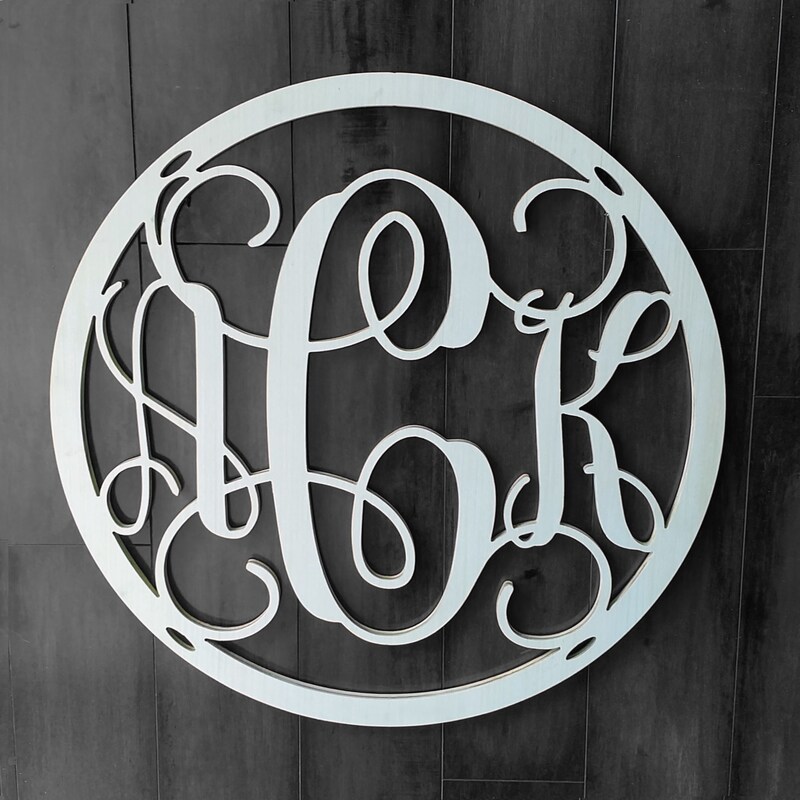 Wooden Monogram - Etsy