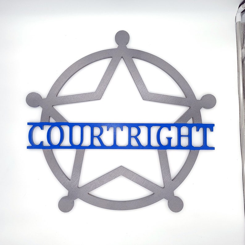 Five-pointed Sheriff's Star Badge Name Sign - Etsy