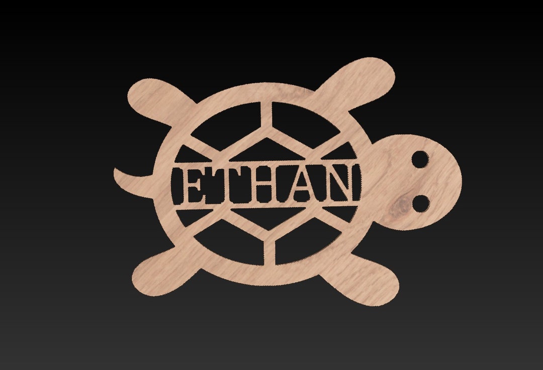Woodle Turtle Name Sign - Etsy