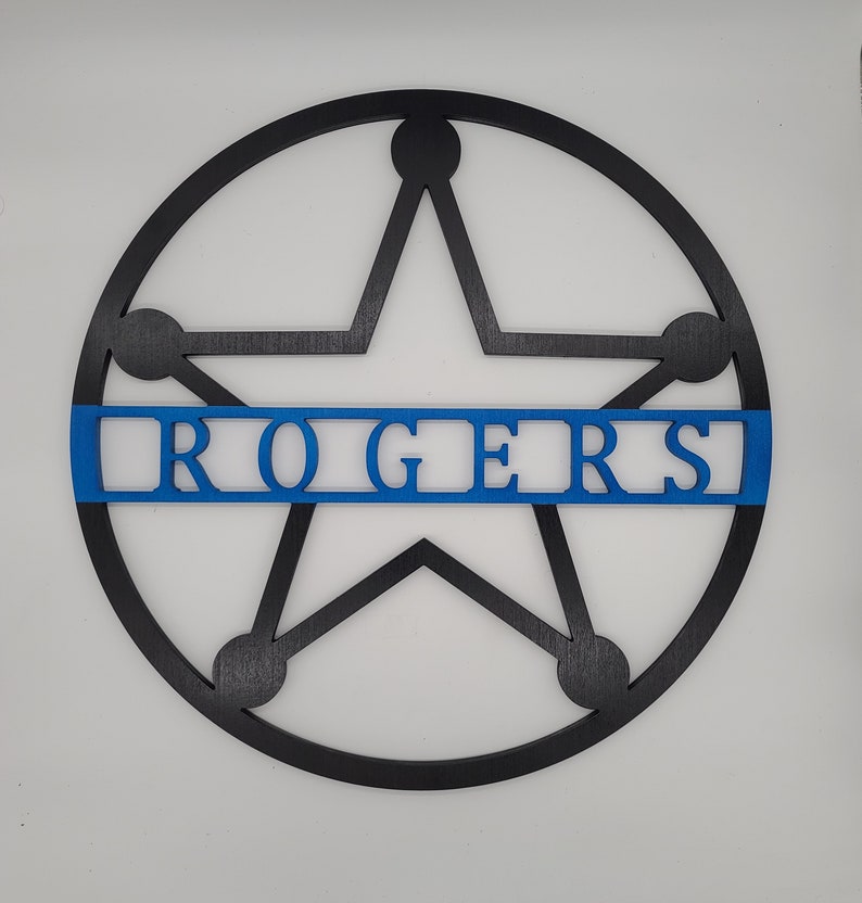 Five-pointed Sheriff's Star Badge Name Sign - Etsy