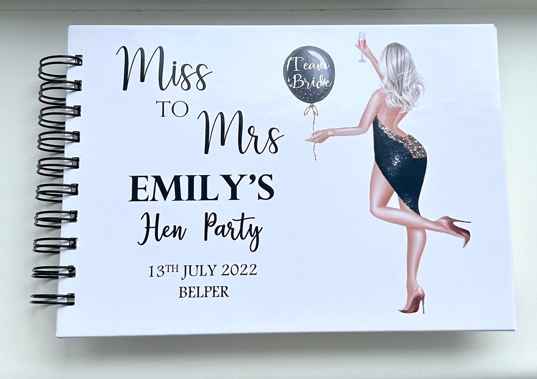 Personalised A5 Miss to Mrs Hen Night Hen Party Hen - Etsy