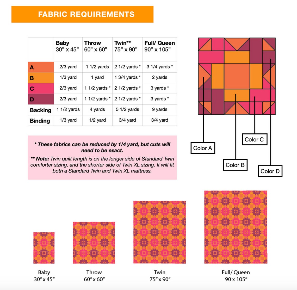 Petal Points PDF Quilt Pattern Modern Quilt Contemporary - Etsy