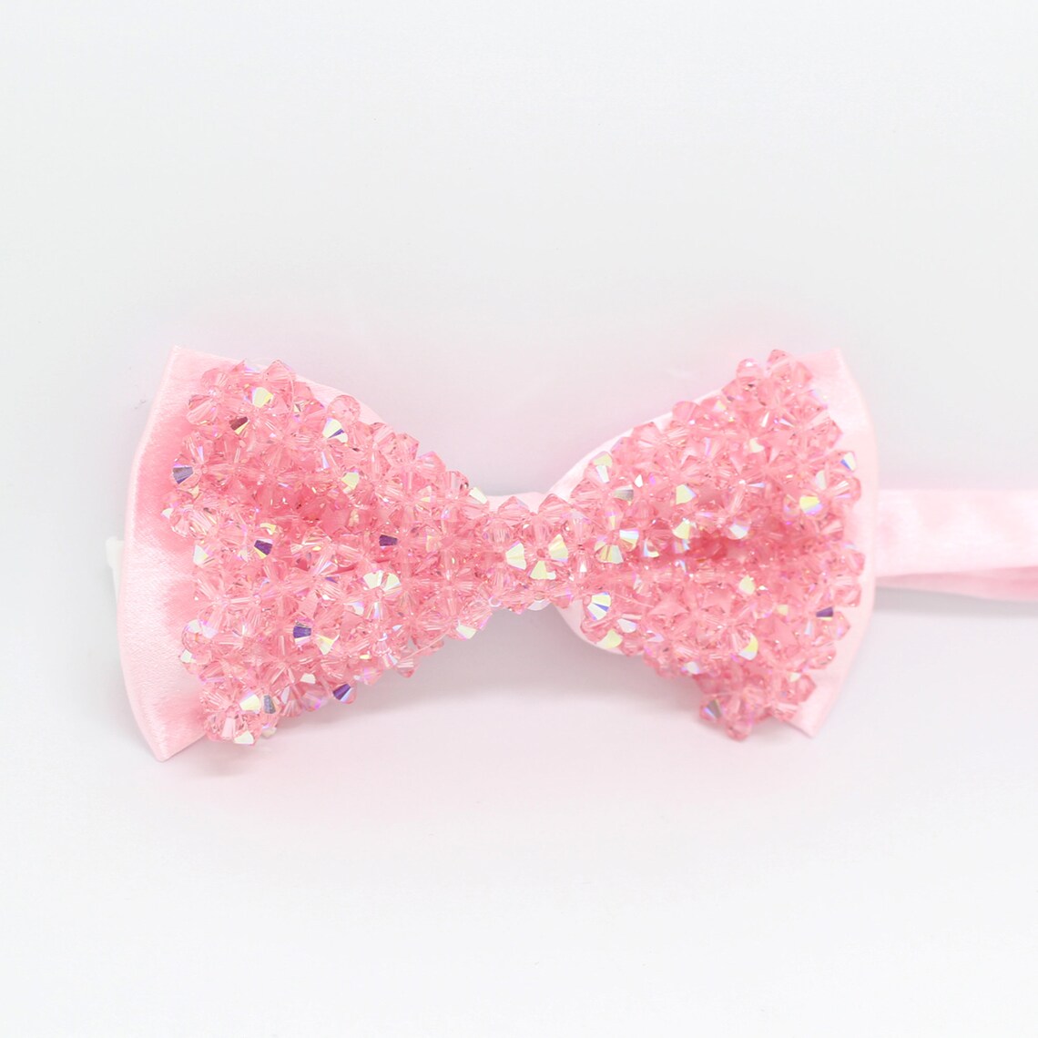 Swarovski Pink Crystals Bow Tie| Pink Bow Tie| Nœud Papillon Cristaux ...