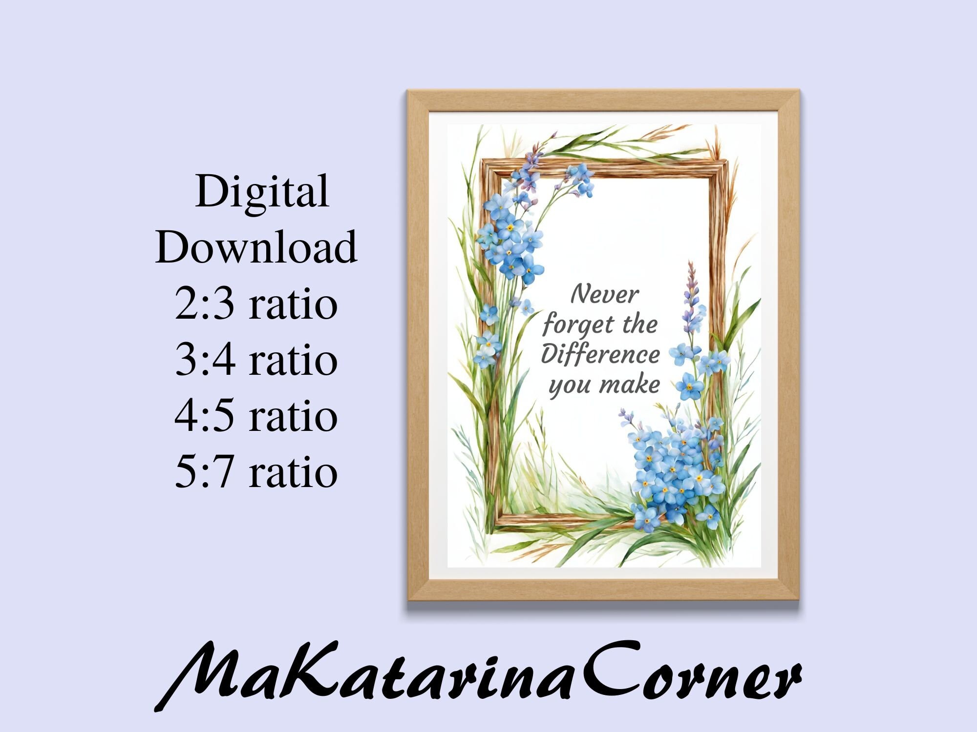 Never Forget the Difference You Make, Appreciation Print, Inspirational ...