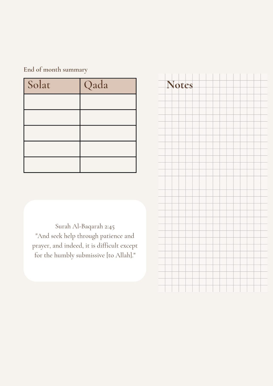 Qada Solat Tracker - Etsy