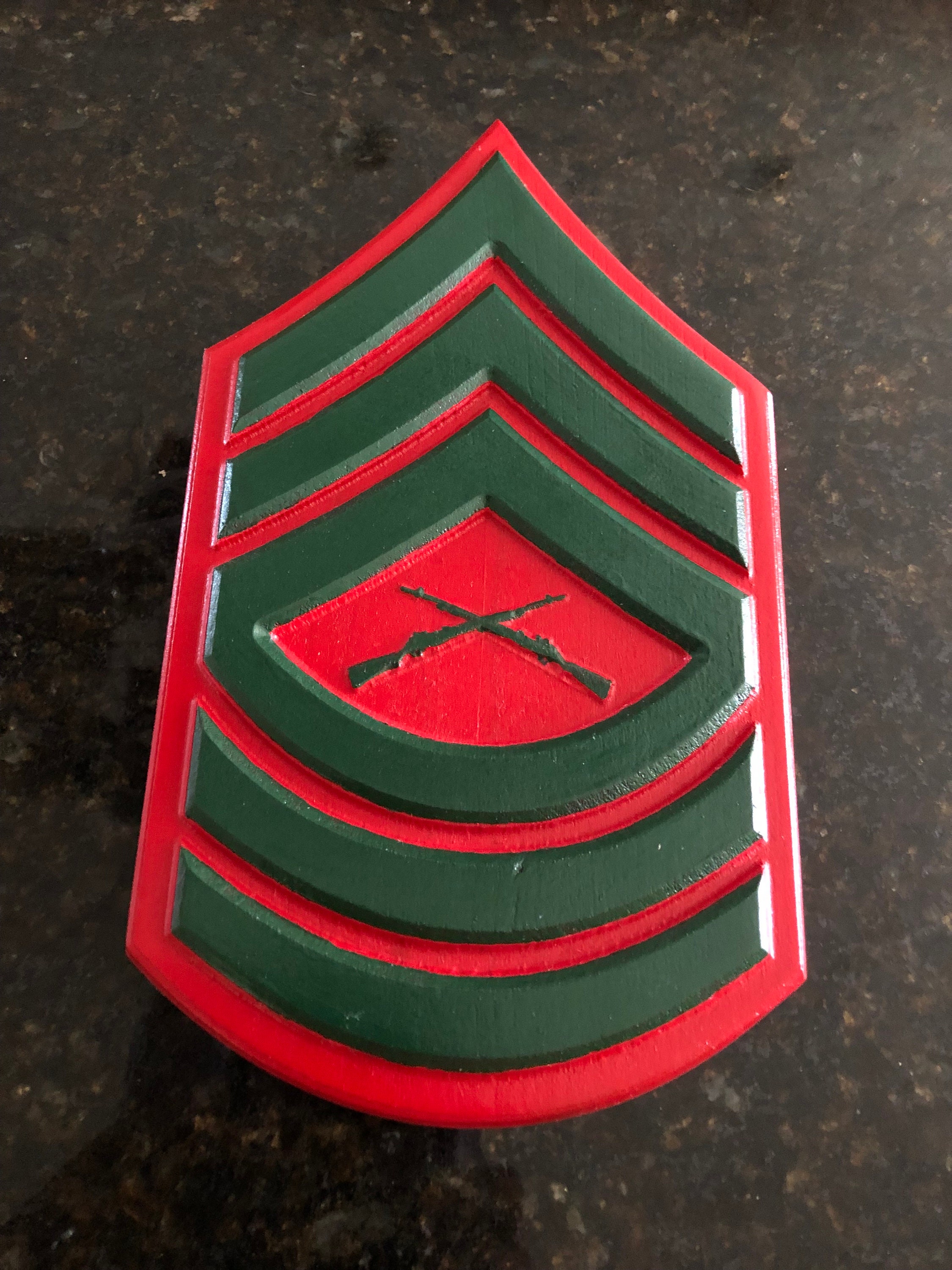 Marine Corps Master Sergeant Plaque E-8 Approx 11.5x7 - Etsy