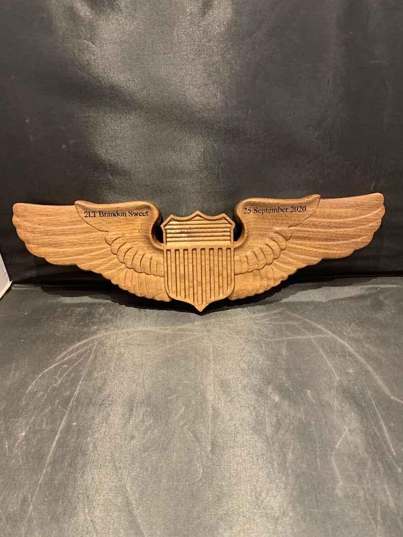 USAF Pilot Wings Your Choice of Wood Style and Size United | Etsy