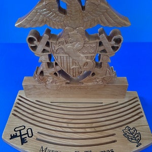 US Navy Mustang Coin Holder, Approx 60-80 Average Size Coins (15x9 ...
