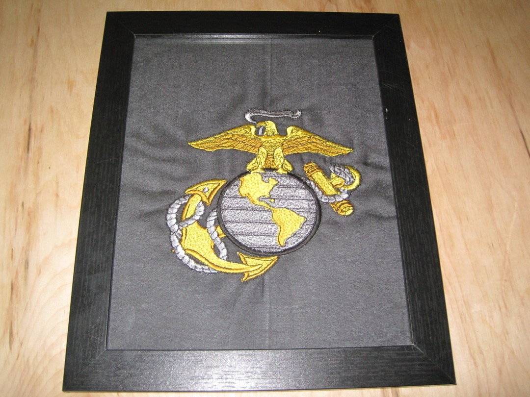 Embroidered US Marine Corps Framed Embroidery 8x10 (your Choice of ...