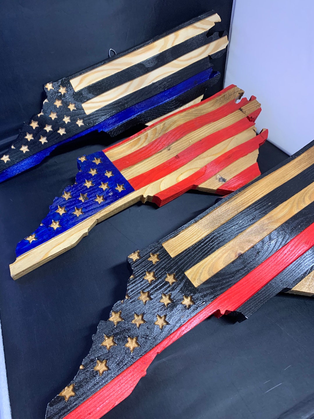 NC Cutout Patriotic Flag Apprx 23"x8 (your Choice of Style) - Etsy