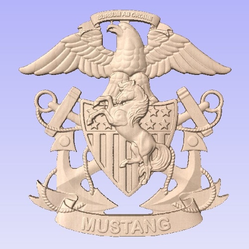 US Navy LDO/CWO Mustang Carving - Etsy