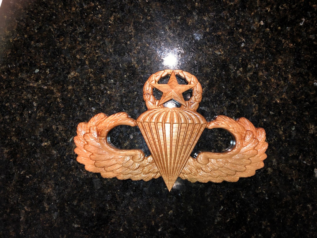 Master Parachutist Badge Plaque 13-15 Cutout with and Without Combat ...