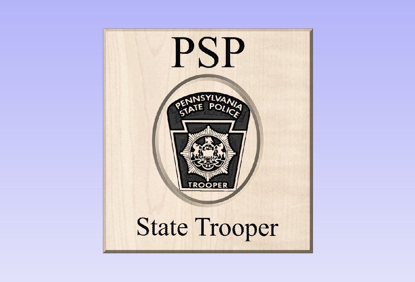 PSP Hat Press Plaque, Pennsylvania Patrol PSP Campaign Hat Press ...