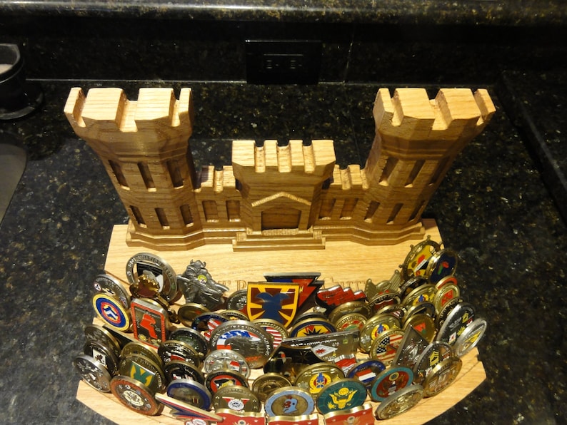 Engineer Castle Challenge Coin Holder Army Engineer USMC - Etsy