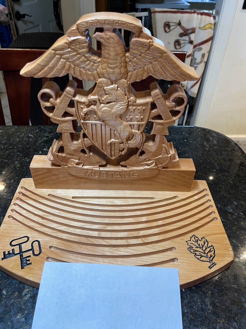 US Navy Mustang Coin Holder, Approx 60-80 Average Size Coins (15x9 ...