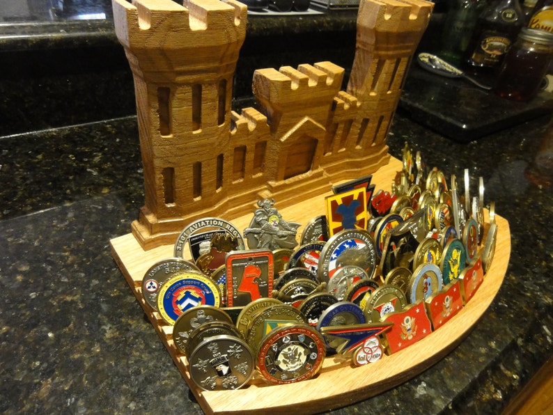 Engineer Castle Challenge Coin Holder Army Engineer USMC | Etsy