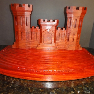 Engineer Castle Challenge Coin Holder, Army Engineer, USMC 1371, Combat ...