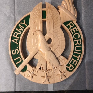 US Army Recruiter Badge & Master Recruiter Plaque 9.5x12 - Etsy