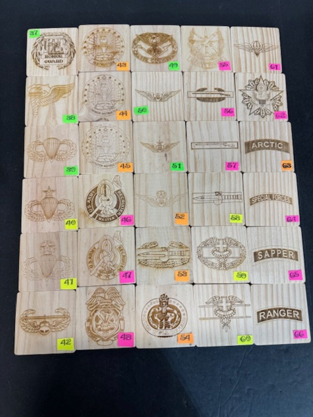 Licensed Badges and Tabs US ARMY Coasters, Your Choice of Material 4x4 ...