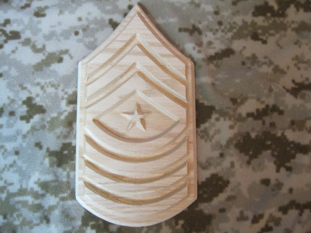 Marine Corps Sergeant Major Plaque, E-9, Approx 12.2x7, United States ...