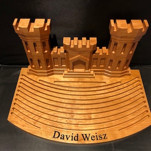 Engineer Castle Challenge Coin Holder, Army Engineer, USMC 1371, Combat ...