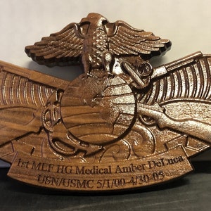 U.S. Navy Fleet Marine Force (FMF) Plaque Dish 14" Cutout-17" Wide ...