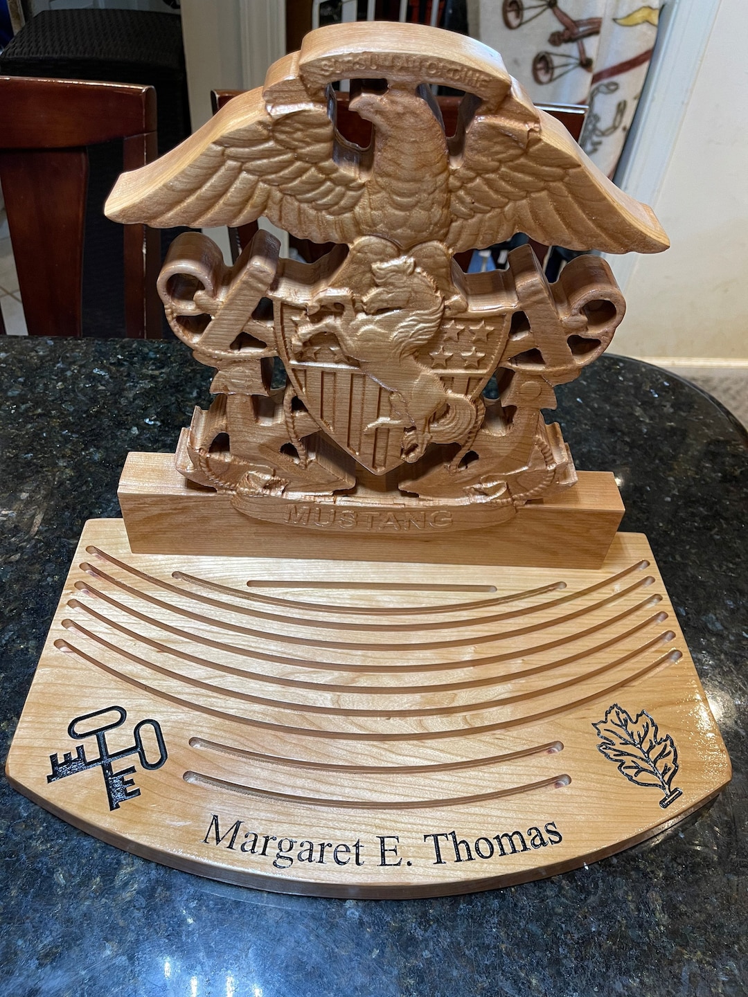 US Navy Mustang Coin Holder, Approx 60-80 Average Size Coins (15x9 ...