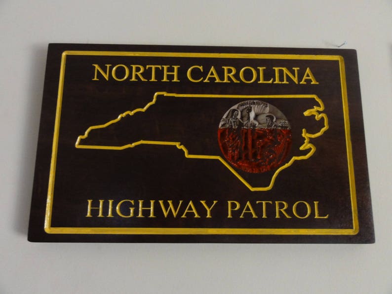 NC Highway Patrol North Carolina Highway Patrol Plaque | Etsy