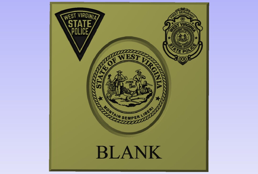 West Virginia State Police Hat Press Plaque, Campaign Hat Press ...
