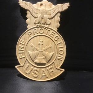 USAF Fire Protection Badges Approx 14x8" United States Air Force (your ...
