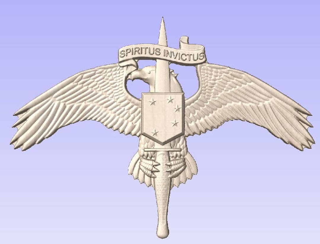 USMC Raider Pin 10-11Round, Cutout 12-13 Wide - Etsy España