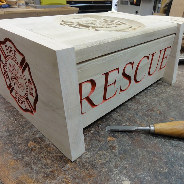 Wooden Fireman Box - Etsy