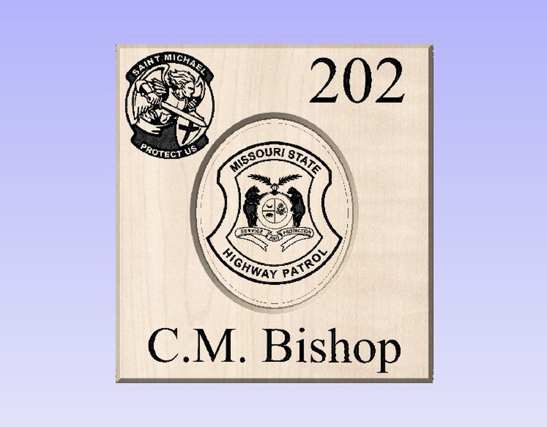 MSHP Hat Press Plaque, Missouri State Highway Patrol MSHP Campaign Hat ...
