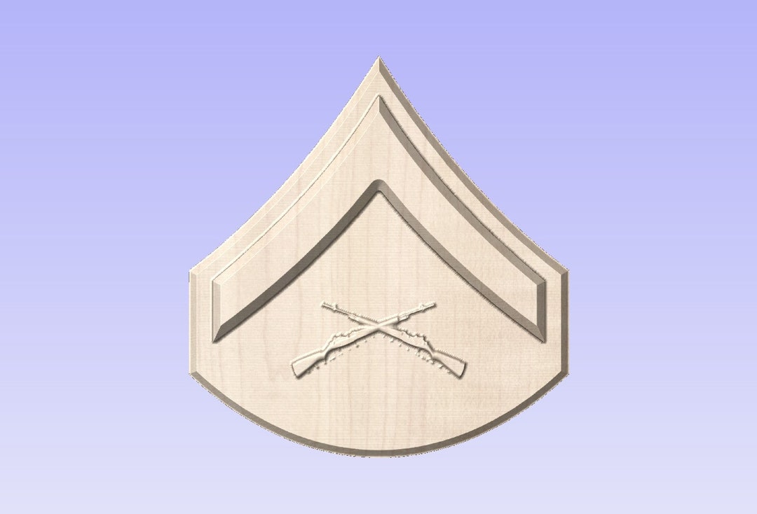 Marine Corps Lance Corporal Plaque, E-4, Approx 7x7 in , United States ...